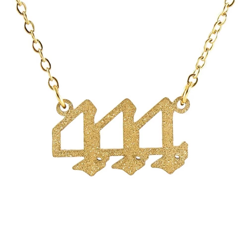 PAURO Angel Numbers Necklaces for Women Stainless Steel Matte Finish ...