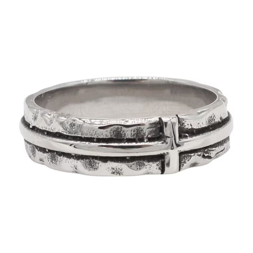 PAURO Cross Rings for Men Stainless Steel Silver Gold Plated Cool ...