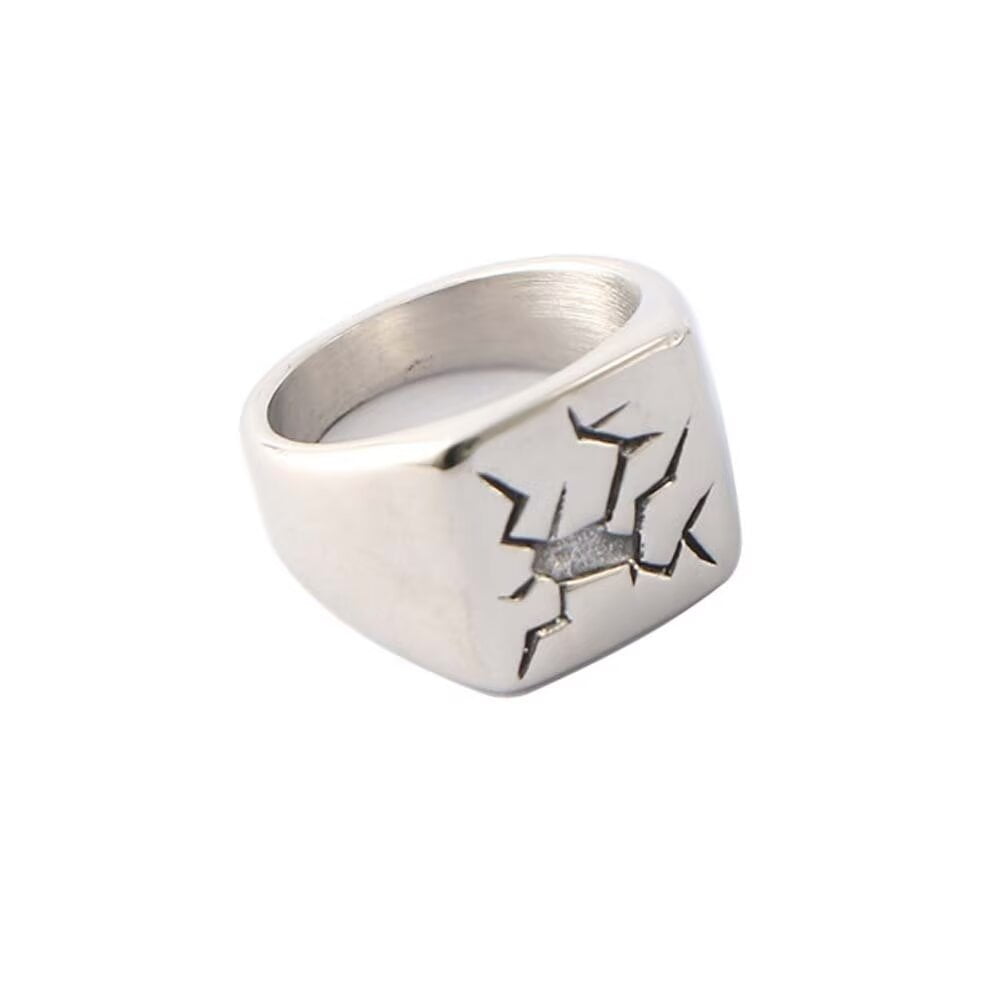 PAURO Men's Stainless Steel Antiqued Finish Signet Rings Engraved ...