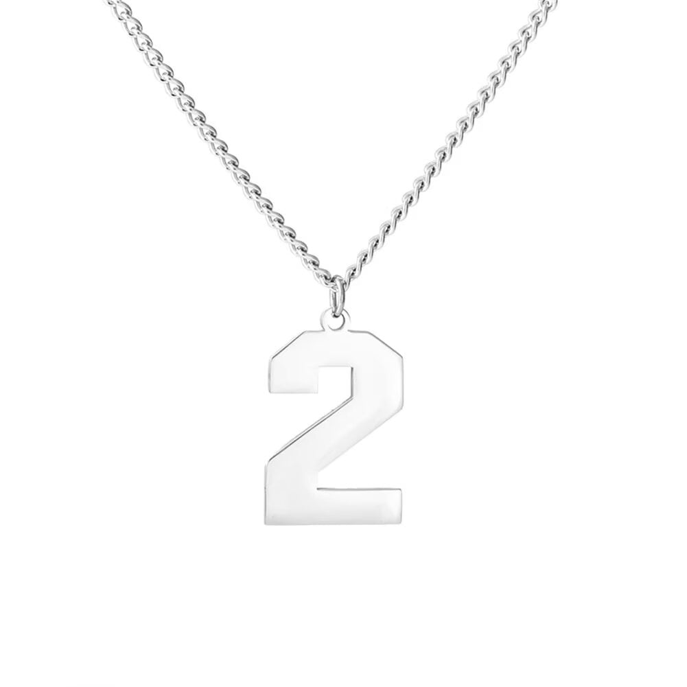 PAURO Men's Stainless Steel Number Necklaces 2 Athletes Number Pendant ...