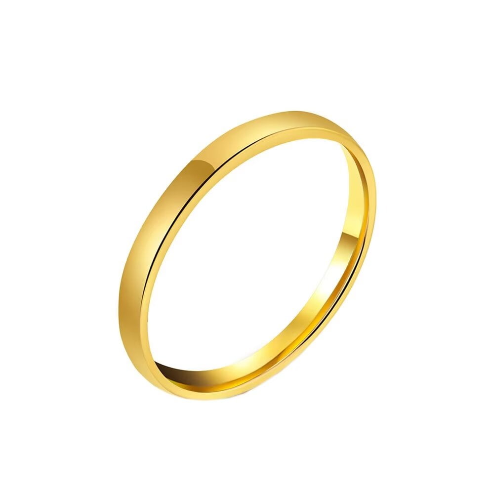 PAURO Unisex Stainless Steel Classic Curved Dome Band Rings Plain ...
