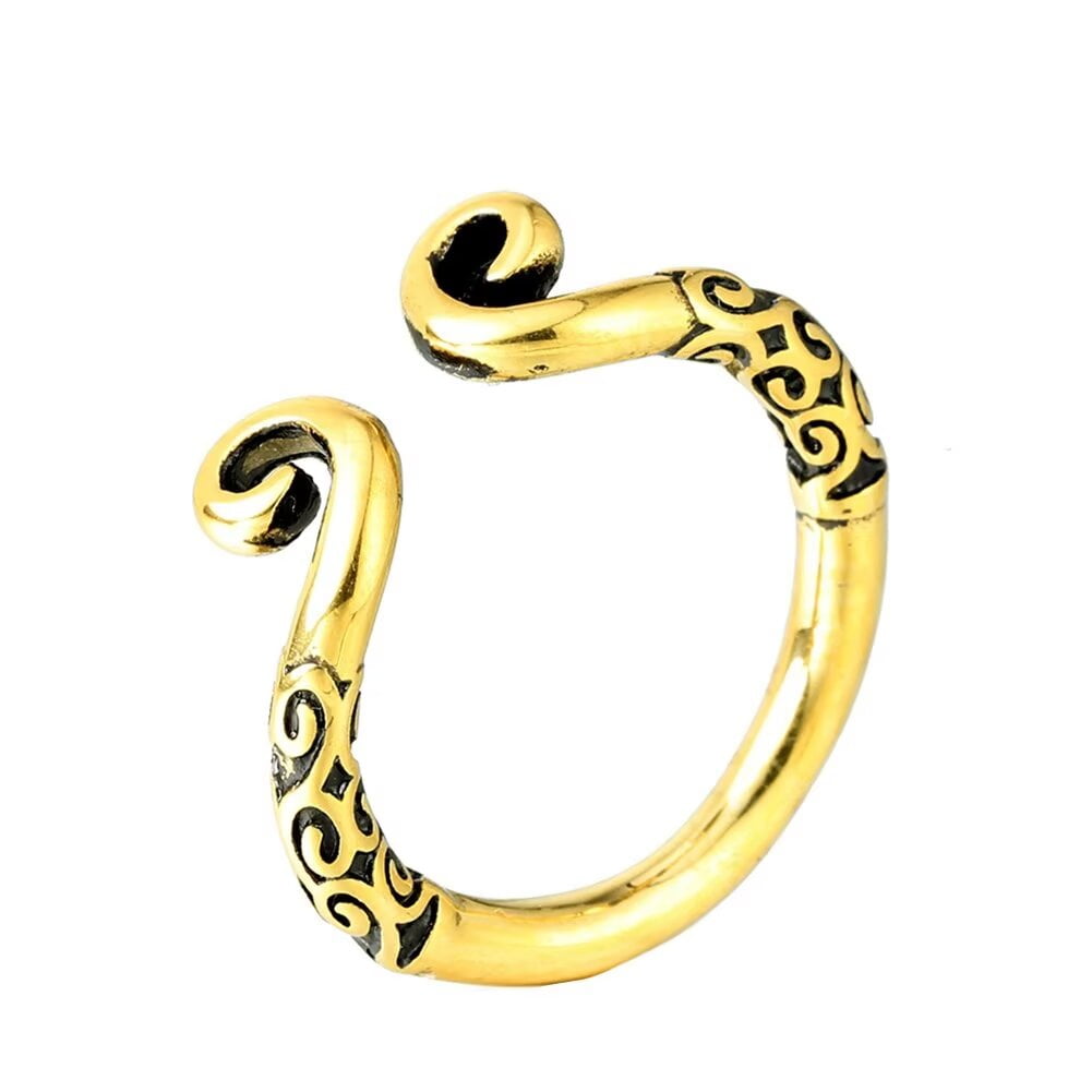 PAURO Vintage Men's Stainless Steel Sun Wukong Monkey King Punk Open ...