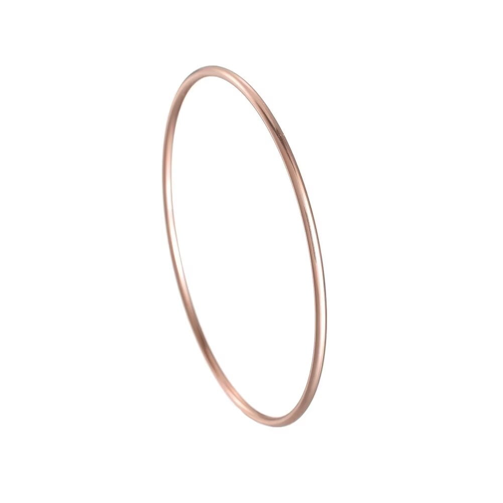 PAURO Women's Stainless Steel Stackable 2mm Thin Cuff Bangle Glossy ...