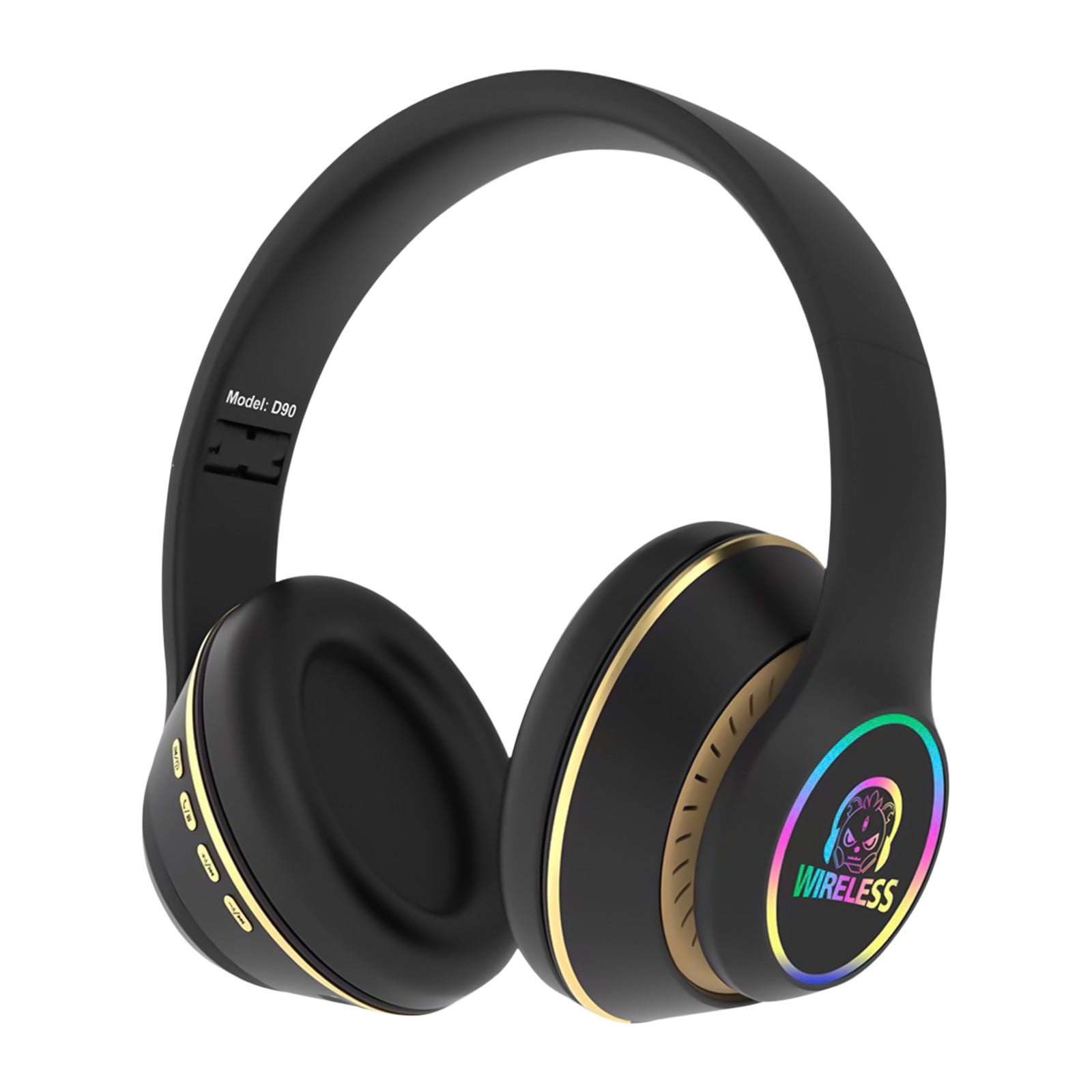 PAVEOS Bluetooth Earphone Clearance Sale Bluetooth Headphones Over-ear with LED,Foldable ...