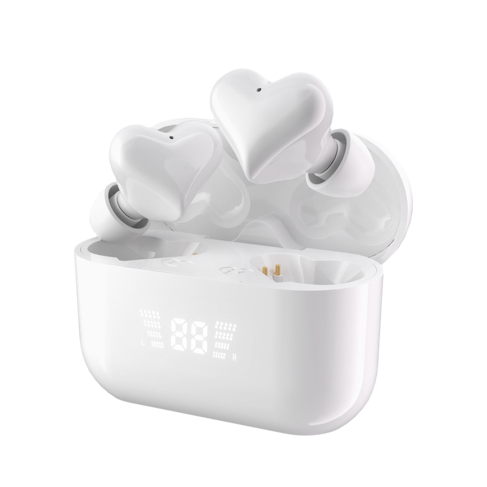 PAVEOS Earphones Wireless Bluetooth Upgraded Digital Heart-shaped ...
