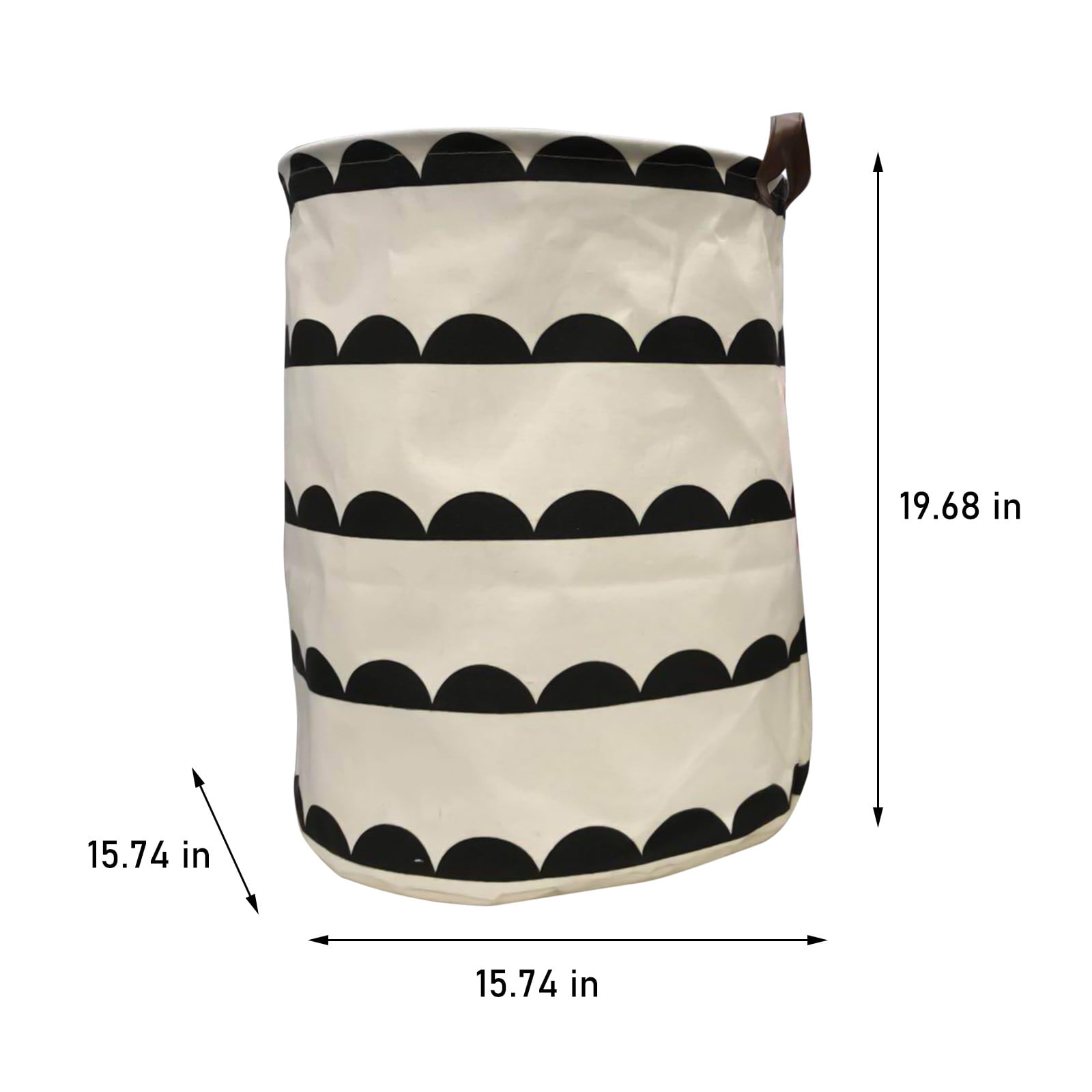 PAVEOS Laundry Basket Nordic Fabric Cotton and Linen Storage Bucket ...