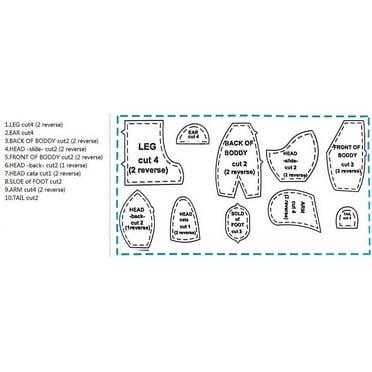Memory Bear Template Ruler Set, 10 PCS Memory Bear Template Ruler Set ...