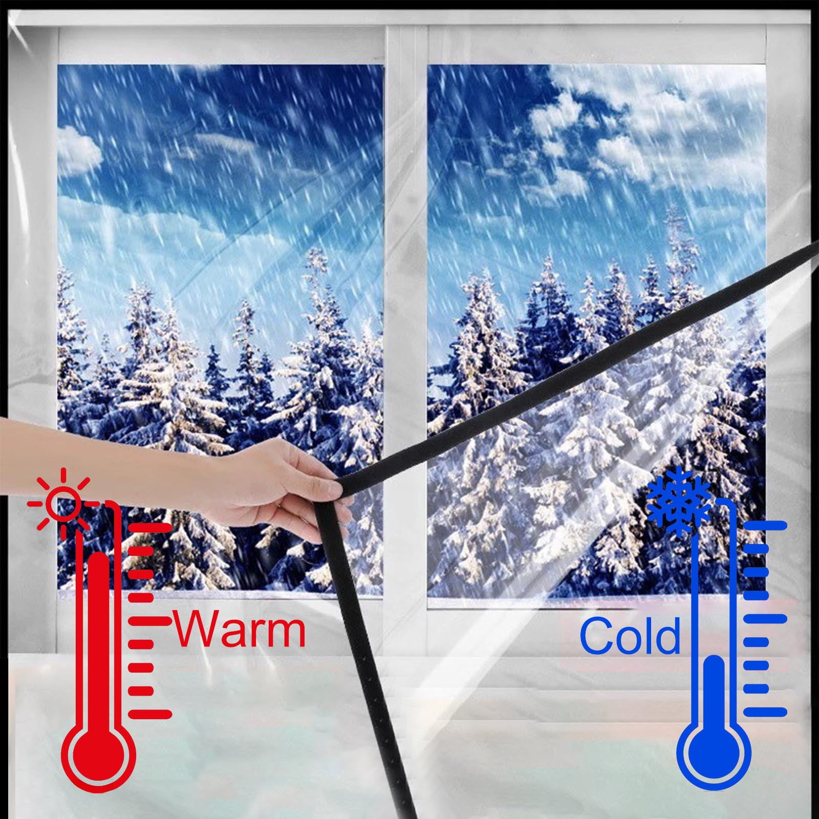 PAVEOS Window Insulation Kit for Winterizing, 70.87"x78.74" Transparent ...