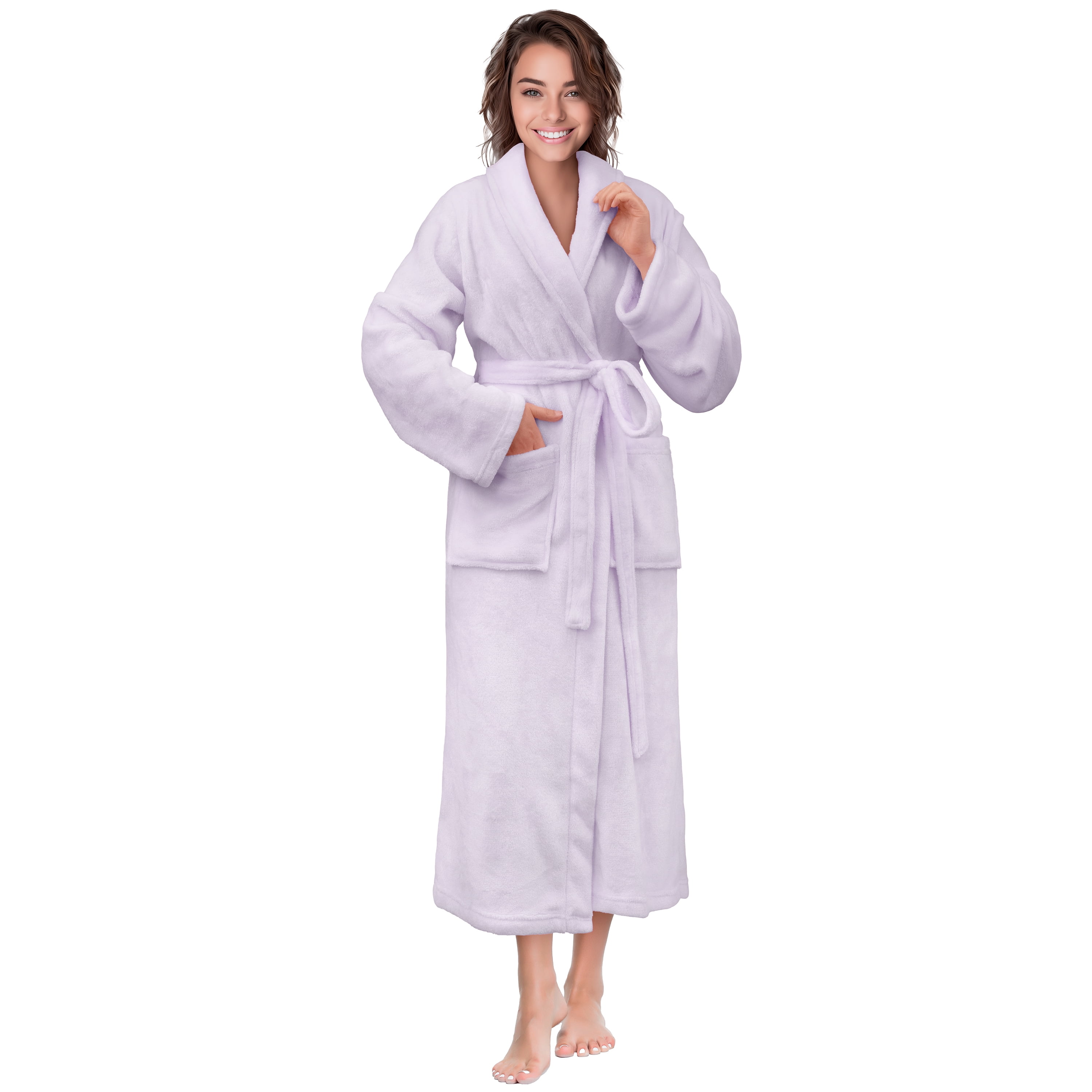 PAVILIA Lavender Purple Women Robe Fleece Plush Soft, Fluffy Fuzzy Cozy ...