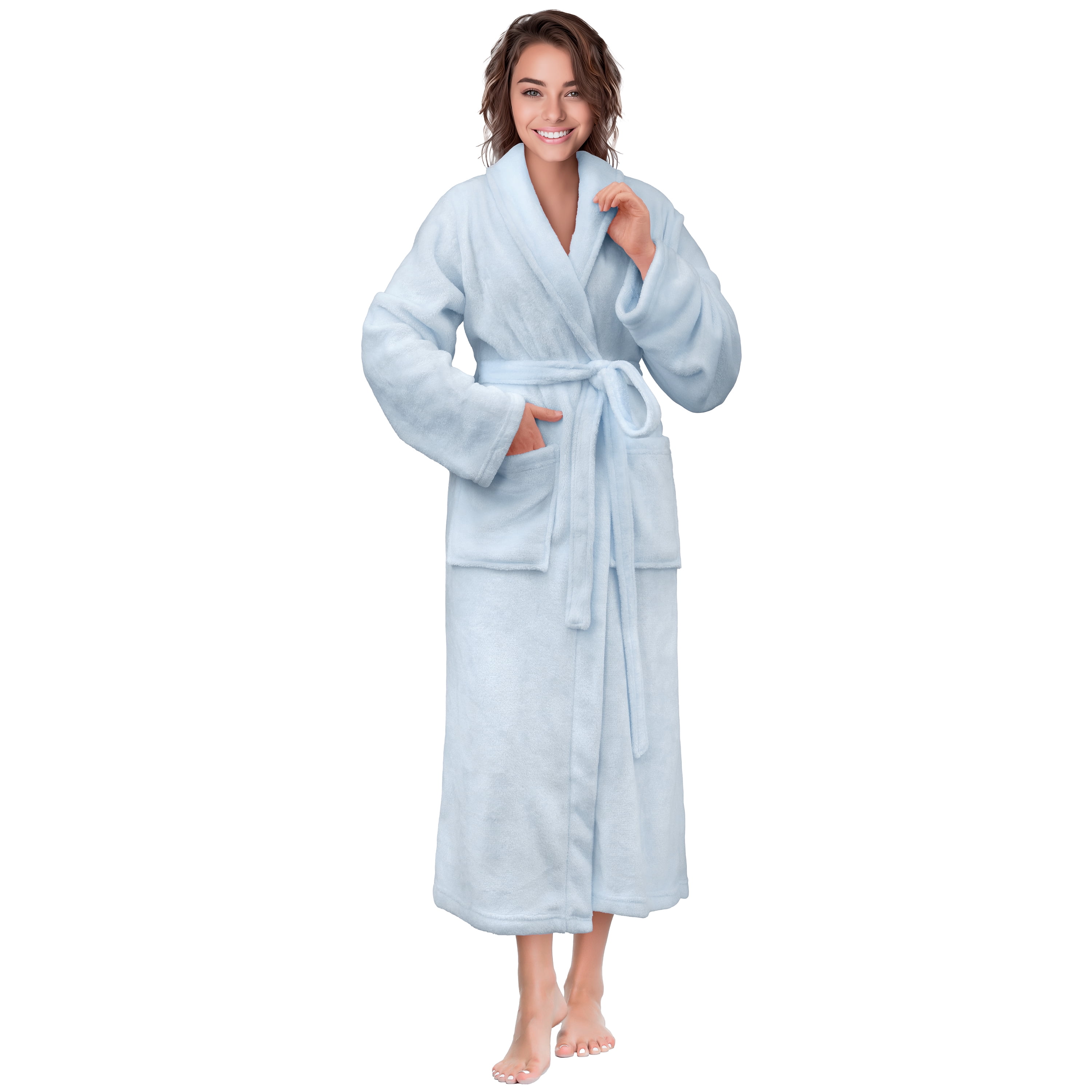 Pavilia Women Fleece Robe, Plush Soft, Fluffy, Lightweight, Cozy Long ...
