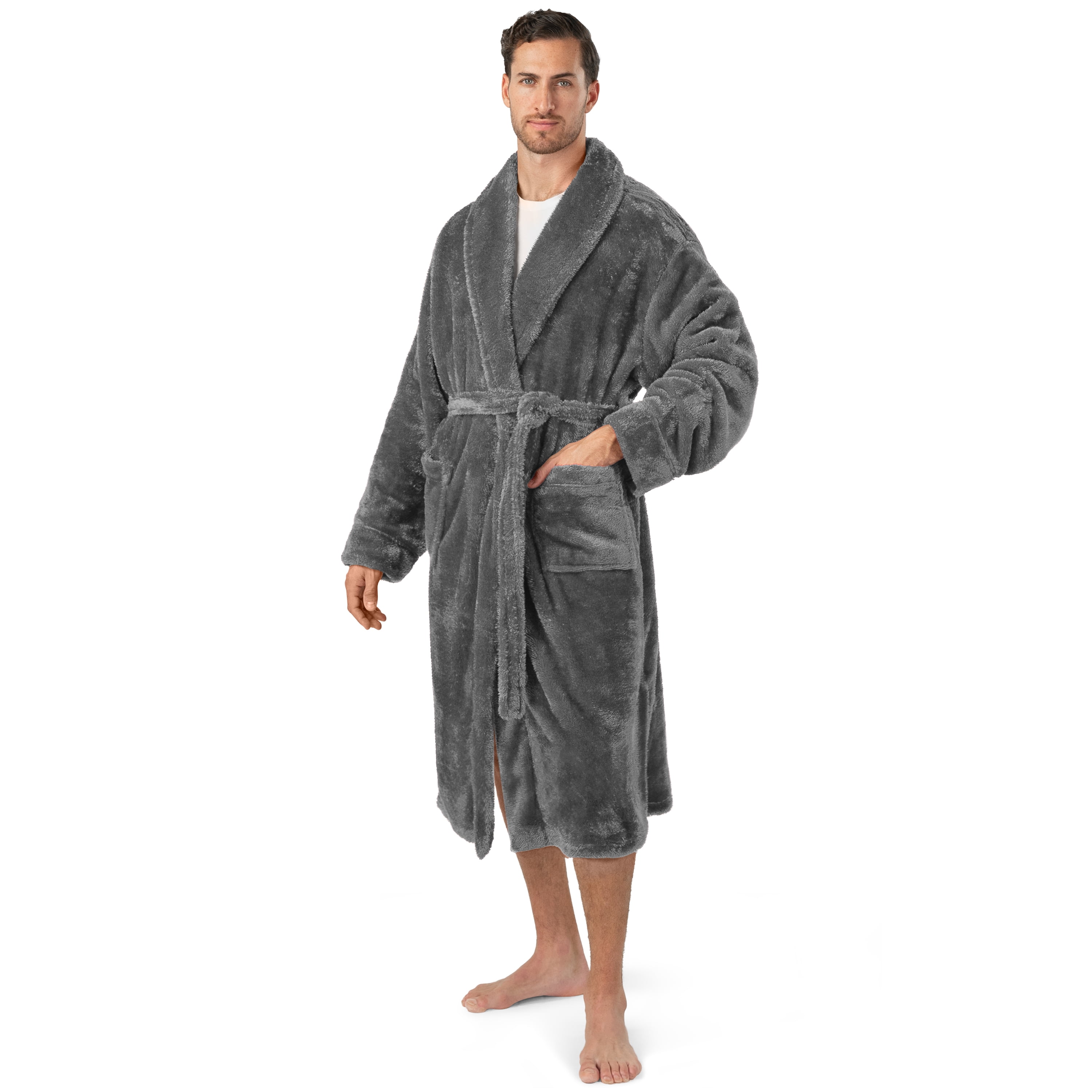 Walmart Black Friday Deals 2025 PAVILIA Men's Plush Fluffy Fleece Robe ...