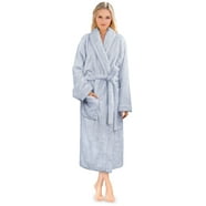 HEARTNICE Women's Soft Plush Long Bathrobe, Warm Pineapple Fleece, Convenient Pockets, Secure ...
