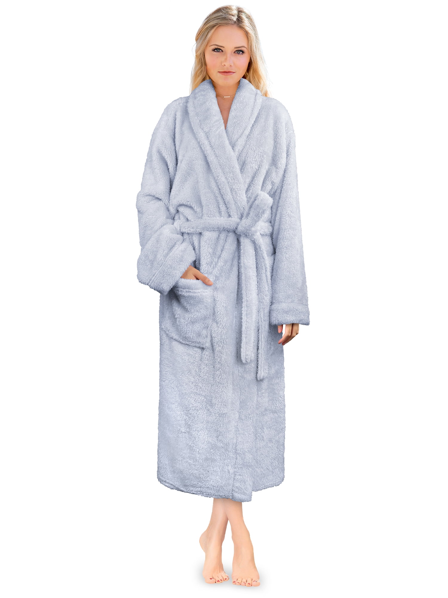 PAVILIA Premium Women's Plush Soft Robe, Warm Fluffy Sherpa Fleece ...