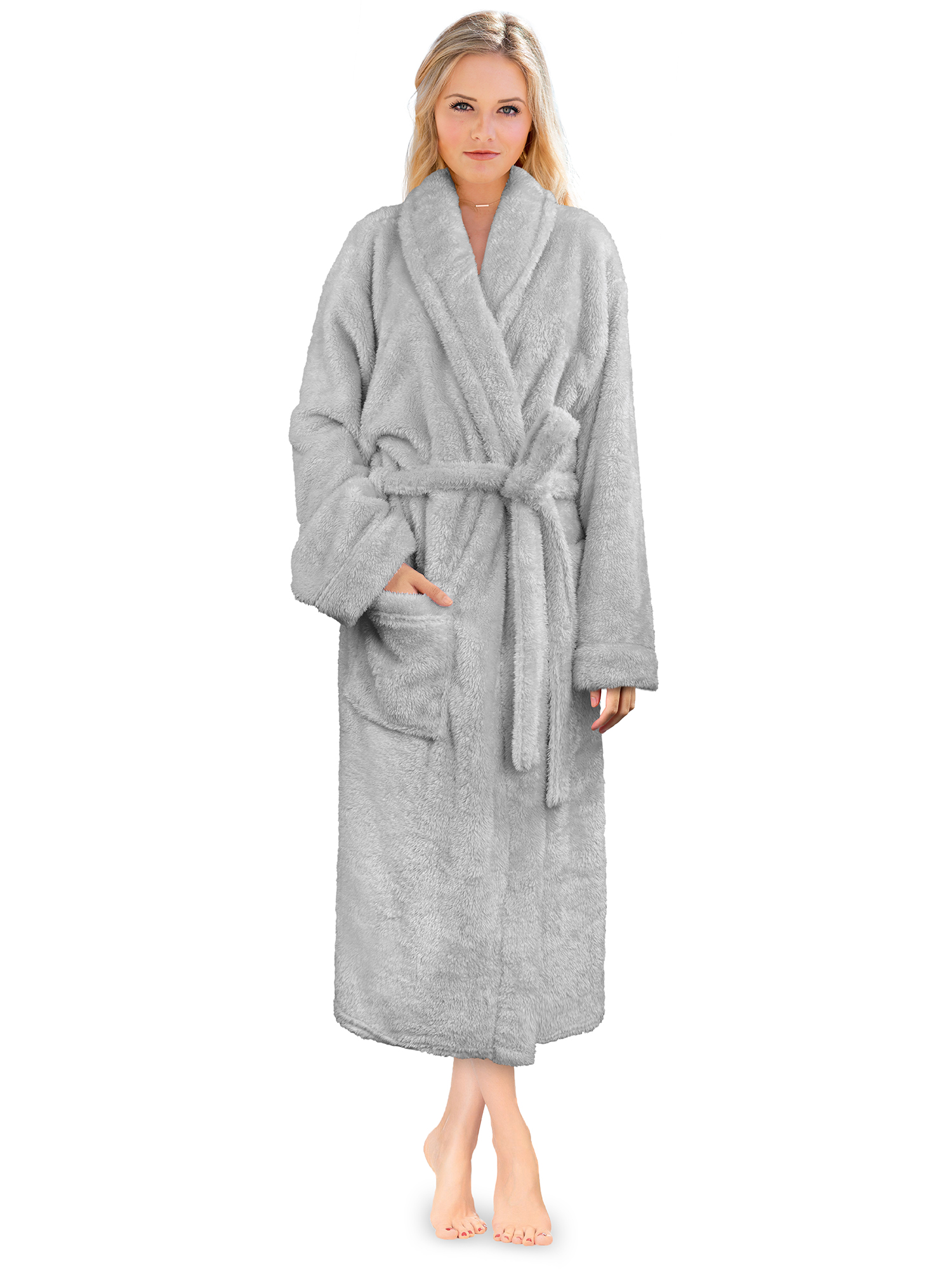 PAVILIA Premium Womens Plush Soft Robe Fluffy, Warm, Fleece Sherpa ...