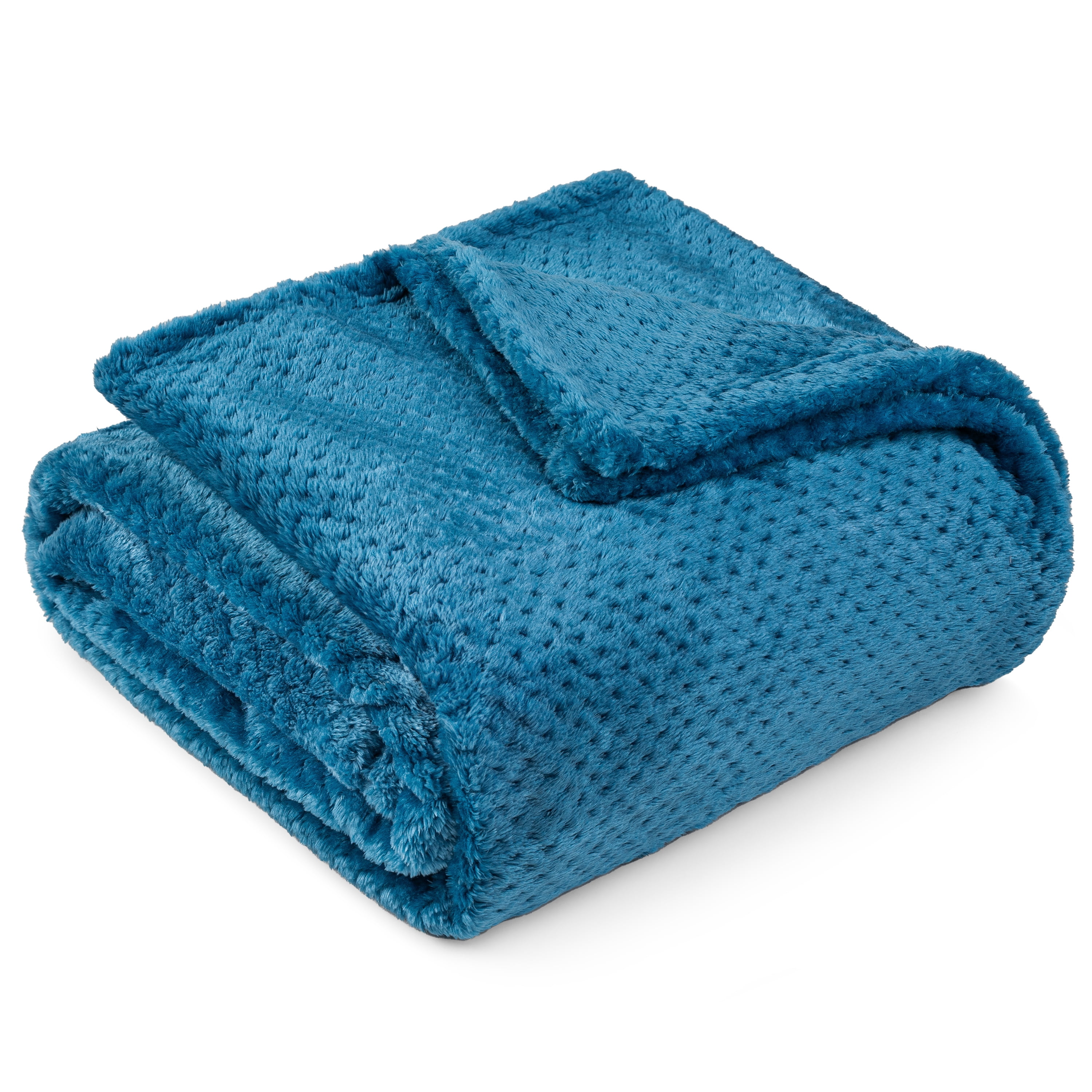 PAVILIA Turquoise Blue Throw Blanket for Couch, Twin Bed, Soft Fleece ...