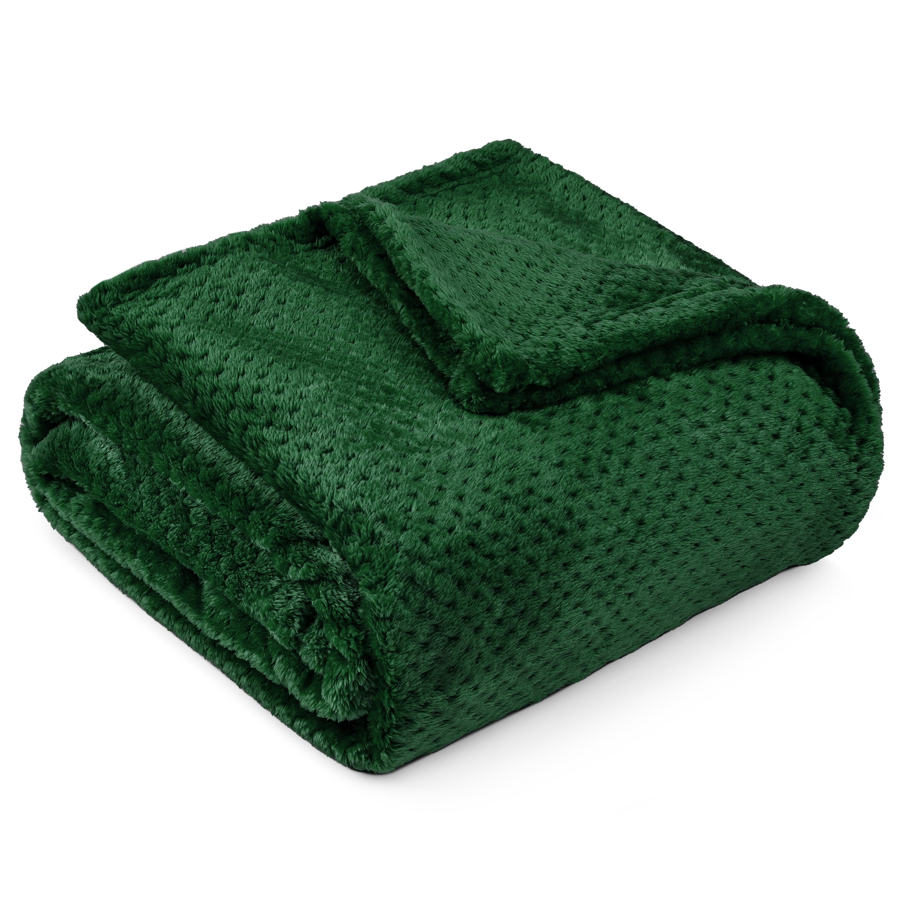 PAVILIA Emerald Green Throw Blanket for Couch, Twin Bed, Soft Fleece ...