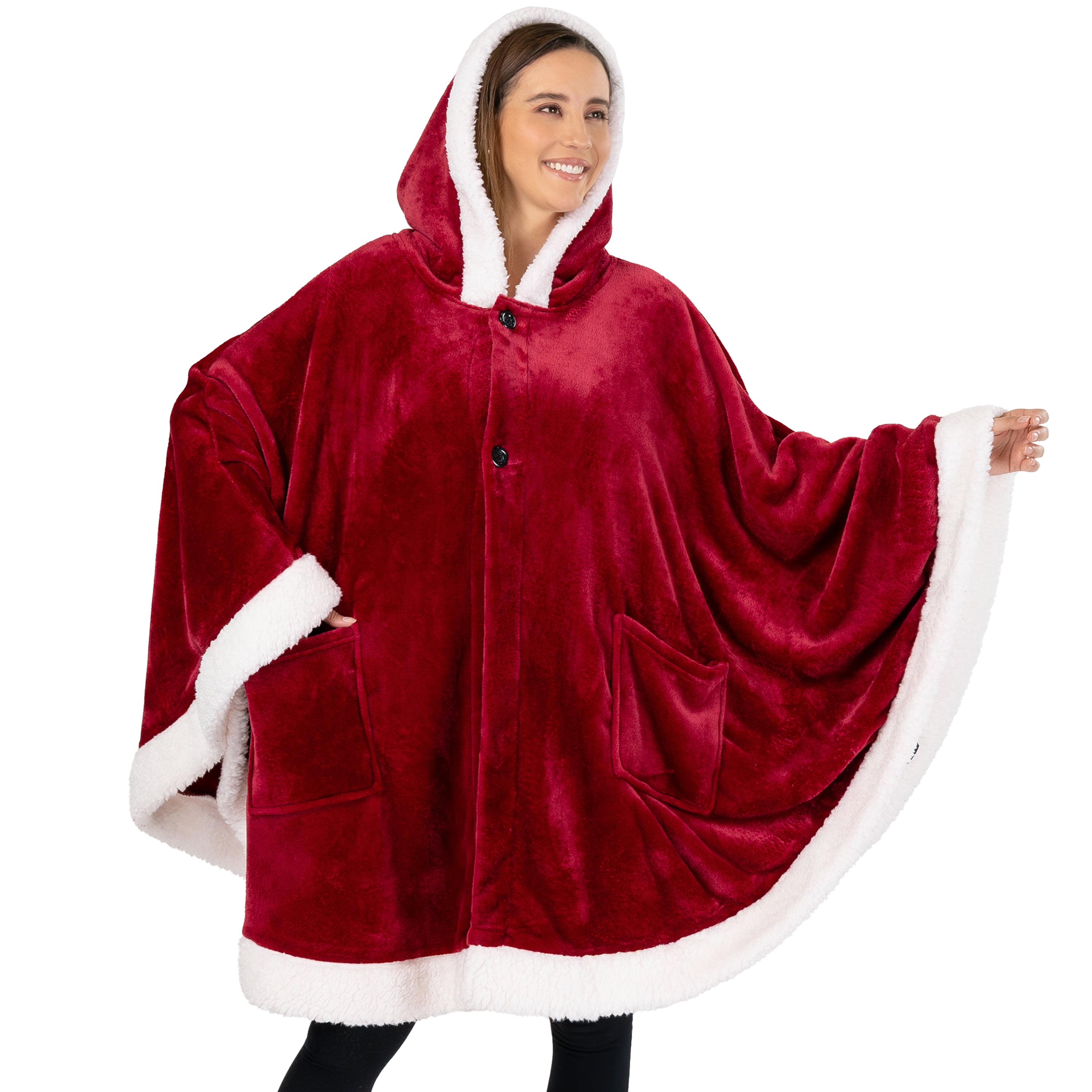 PAVILIA Wearable Angel Wrap Blanket with Sleeves, Snuggle Body Poncho ...