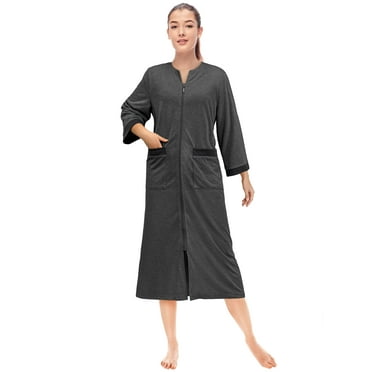 HEARTNICE Women's Soft Plush Long Bathrobe, Warm Pineapple Fleece, Convenient Pockets, Secure ...