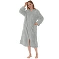 PAVILIA Womens Housecoat Zip Robe, Sherpa Zip Up Front Robe Bathrobe ...