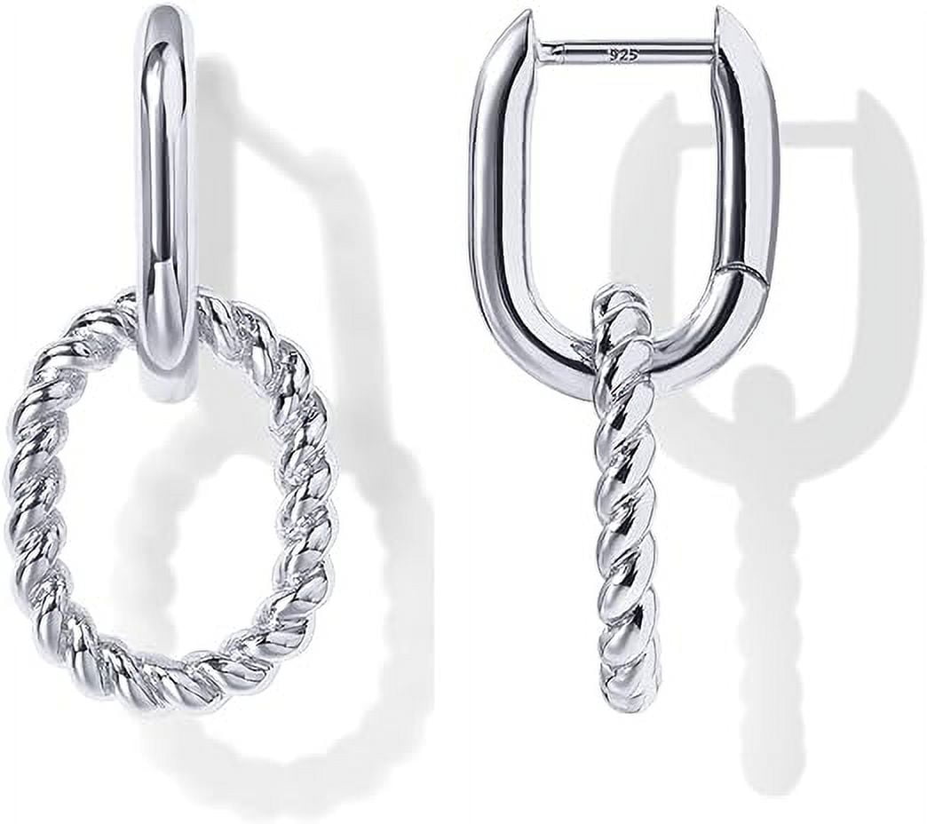Pavoi 14K Gold Convertible Rope and Plain Link Earrings, Paperclip ...