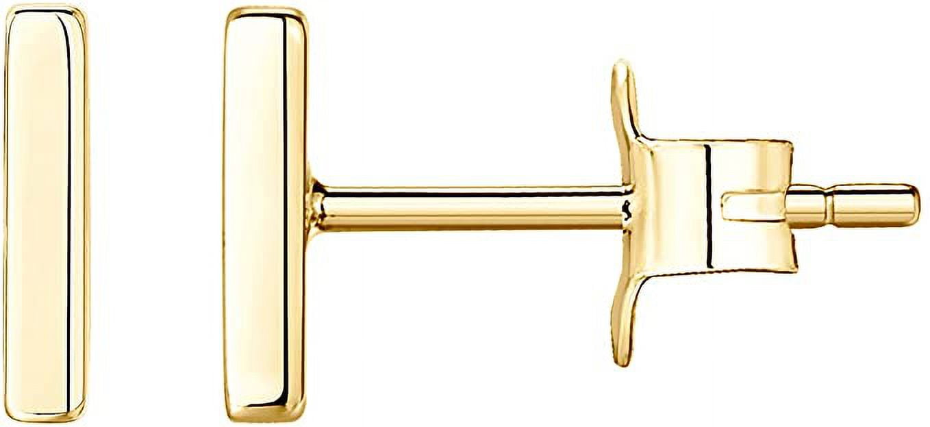 Pavoi Gold Plated 925 Sterling Silver Minimalist Earrings, Yellow Gold ...