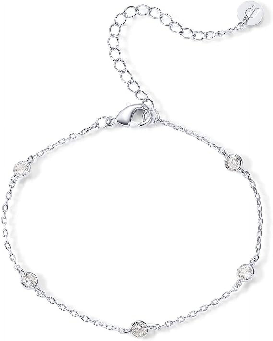 PAVOI 14K Gold Plated Station Bracelet | Simulated Diamond BTY Bracelet ...