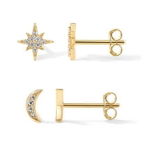 PAVOI Rhodium Plated 925 Sterling Silver Cubic Zirconia Earrings | 4mm Crystal Studs | Cartilage ...