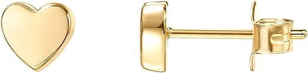 Pavoi 14K Gold Plated Sterling Silver Tiny Heart Stud Earrings ...