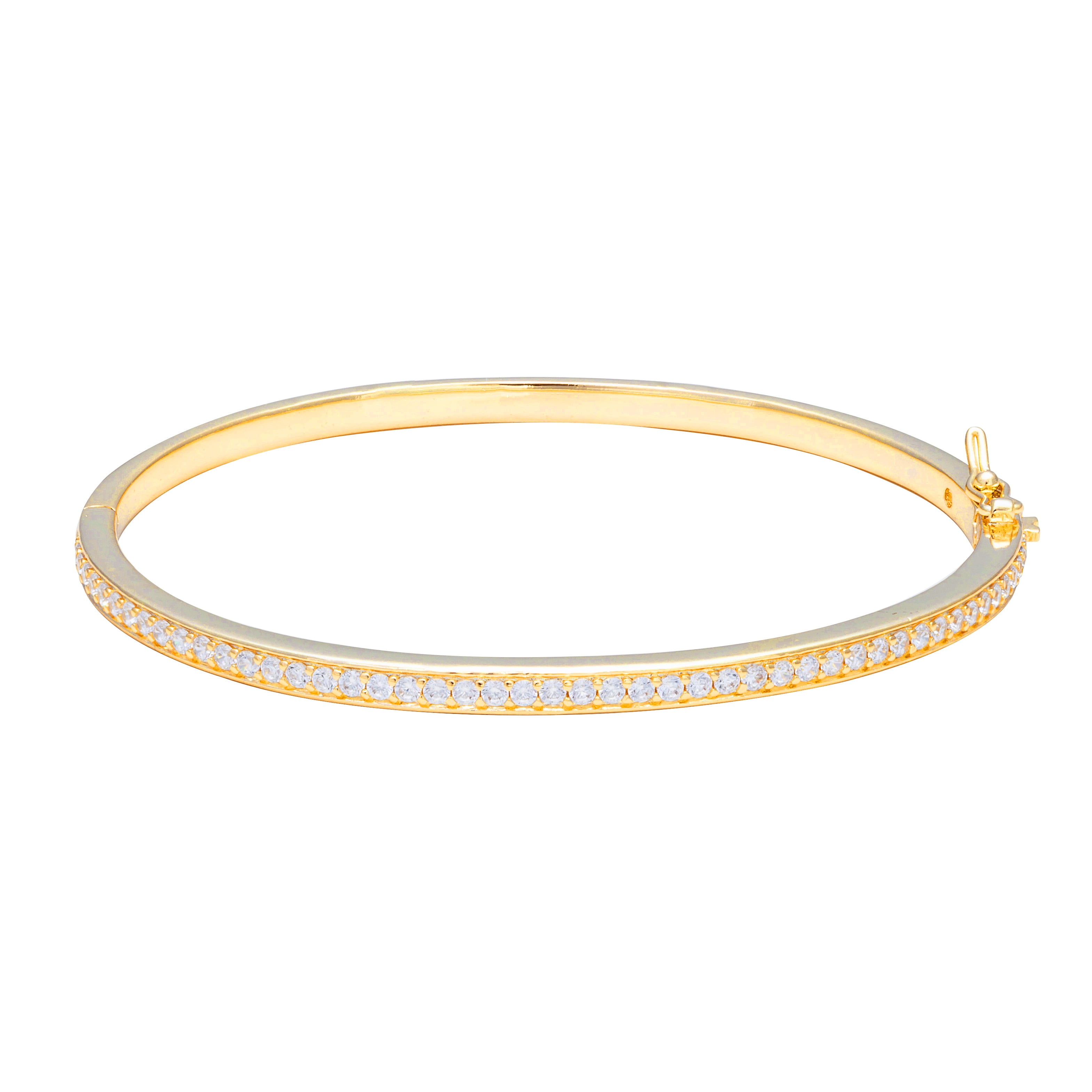 PAVOI Women's Stones Tennis Bracelet, 14K Yellow Gold Plated 7.5 Inches ...