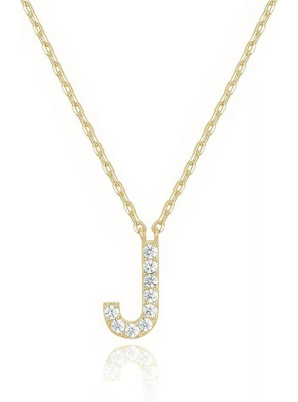 Letter J Necklace Gold