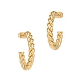 Pavoi Yellow Gold Plated Twisted Rope Round Hoop Earrings, 25mm for ...