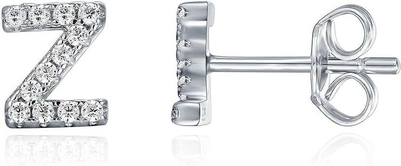 PAVOI 925 Sterling Silver CZ Simulated Diamond Stud Earrings Fashion ...