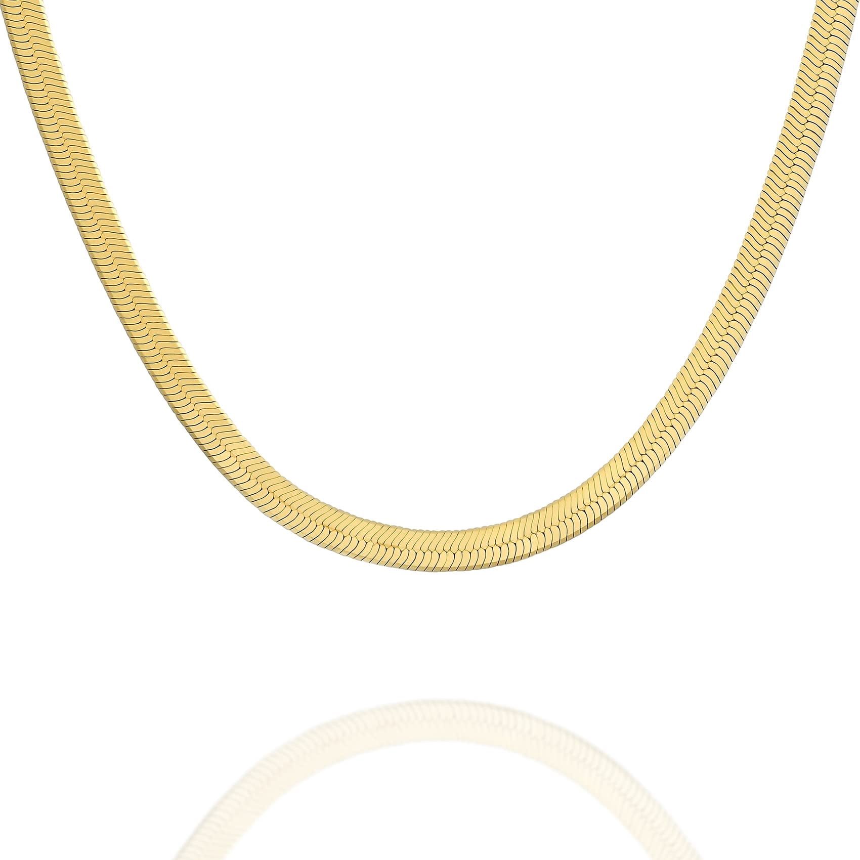 PAVOI Italian Solid 925 Sterling Silver, 22K Gold Plated Snake Chain ...