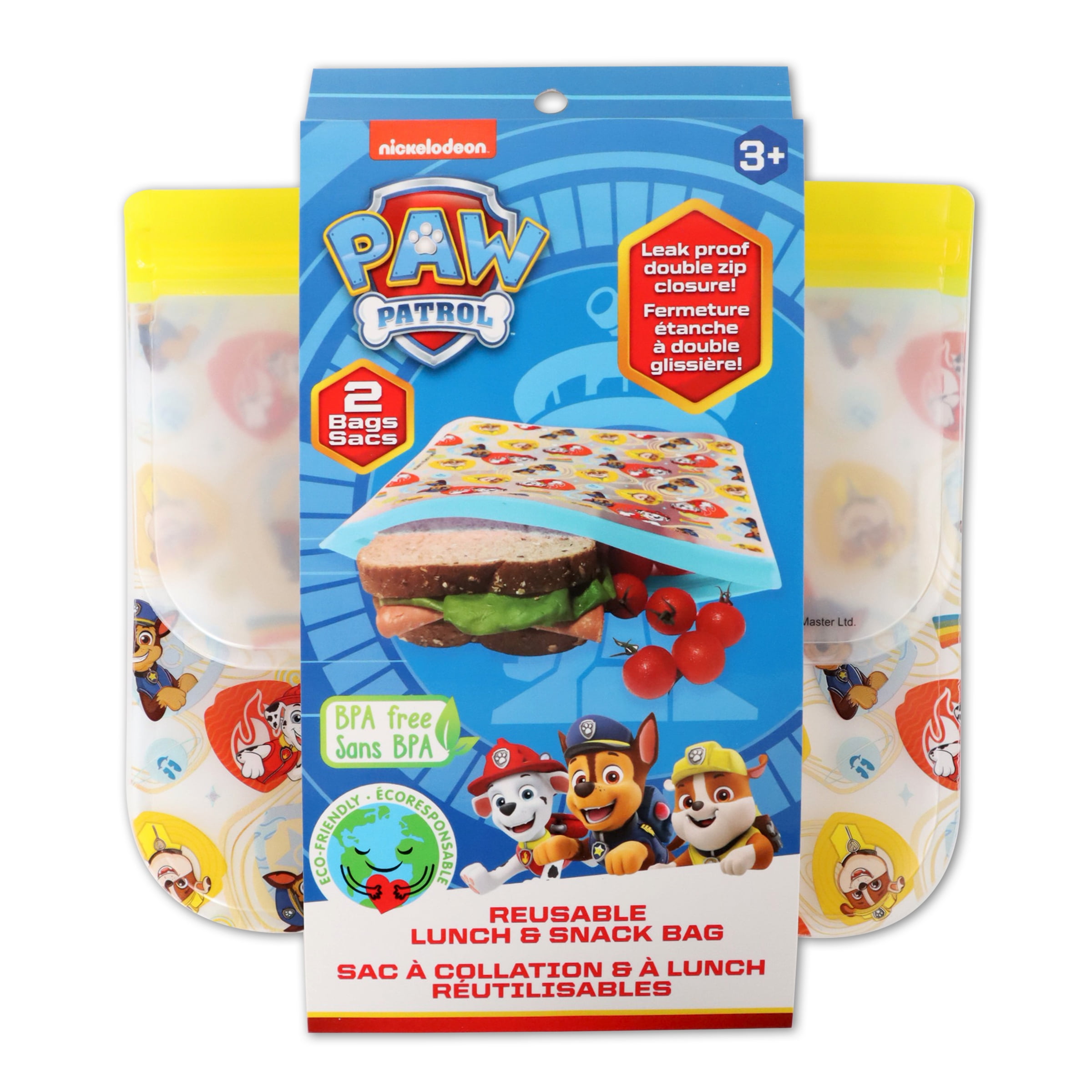 PAW PATROL PEVA REUSABLE SNACK BAG 2 PK - Walmart.com