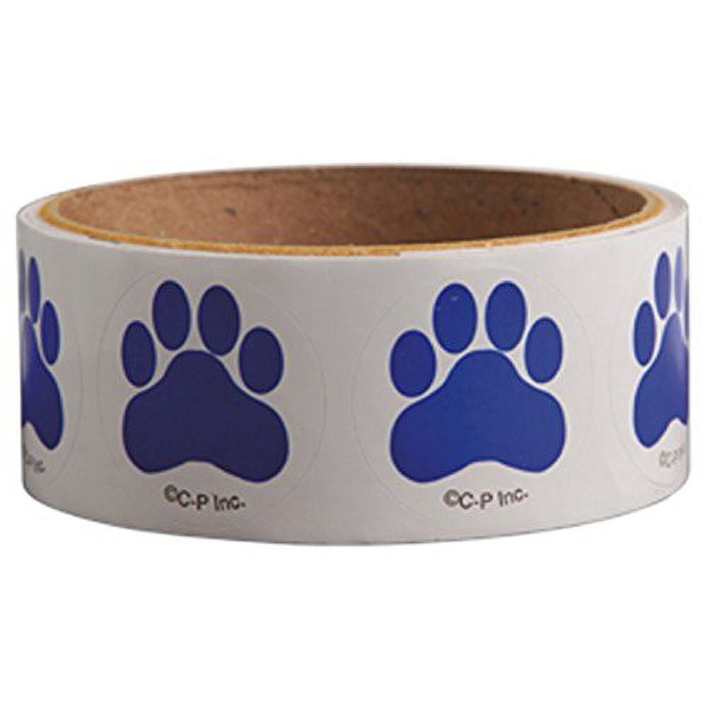 PAW PRINT STICKERS-BLUE/100 RL - Walmart.com