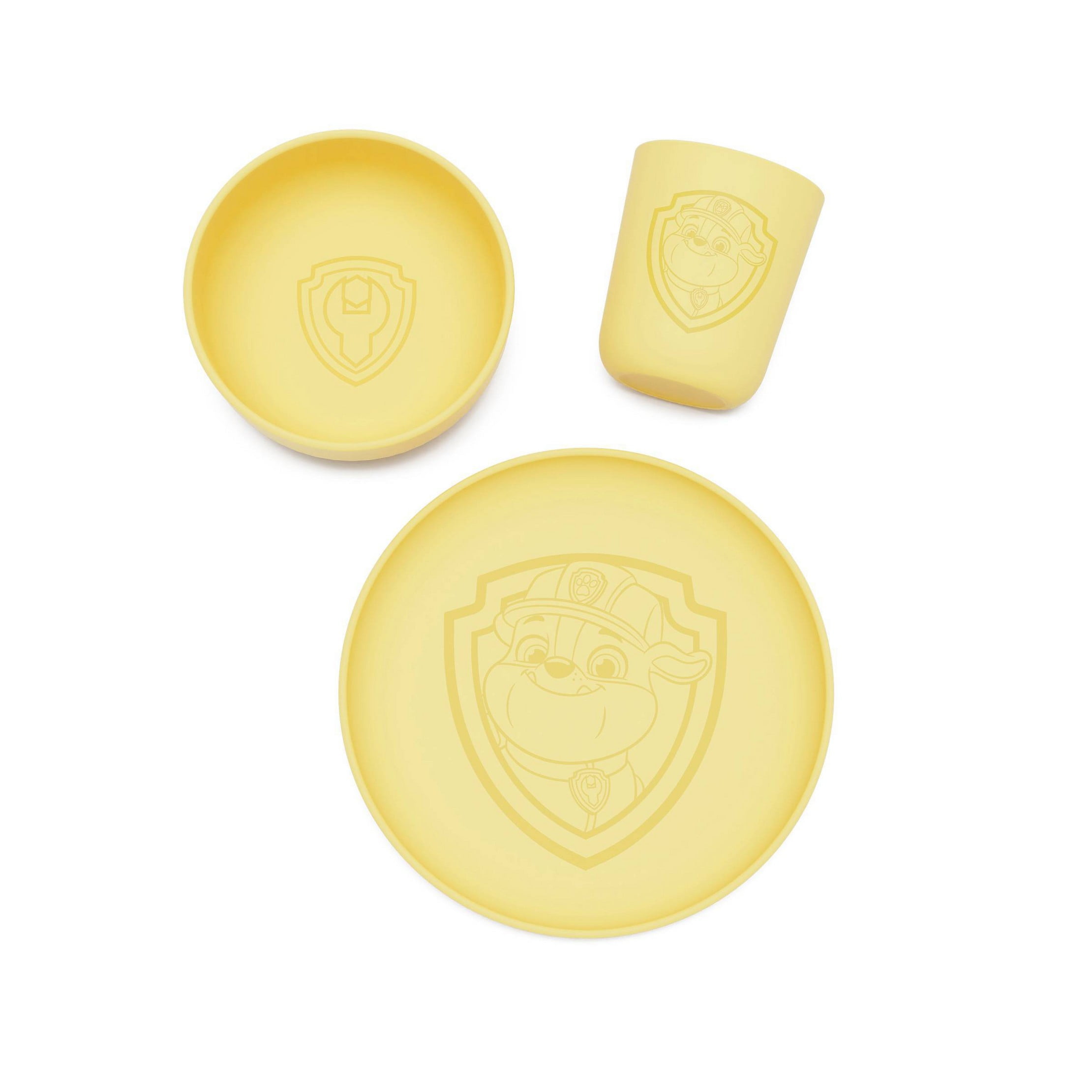 PAW Patrol 3pc Toddler Mealtime Set Silicone Plate, Bowl, and Cup ...