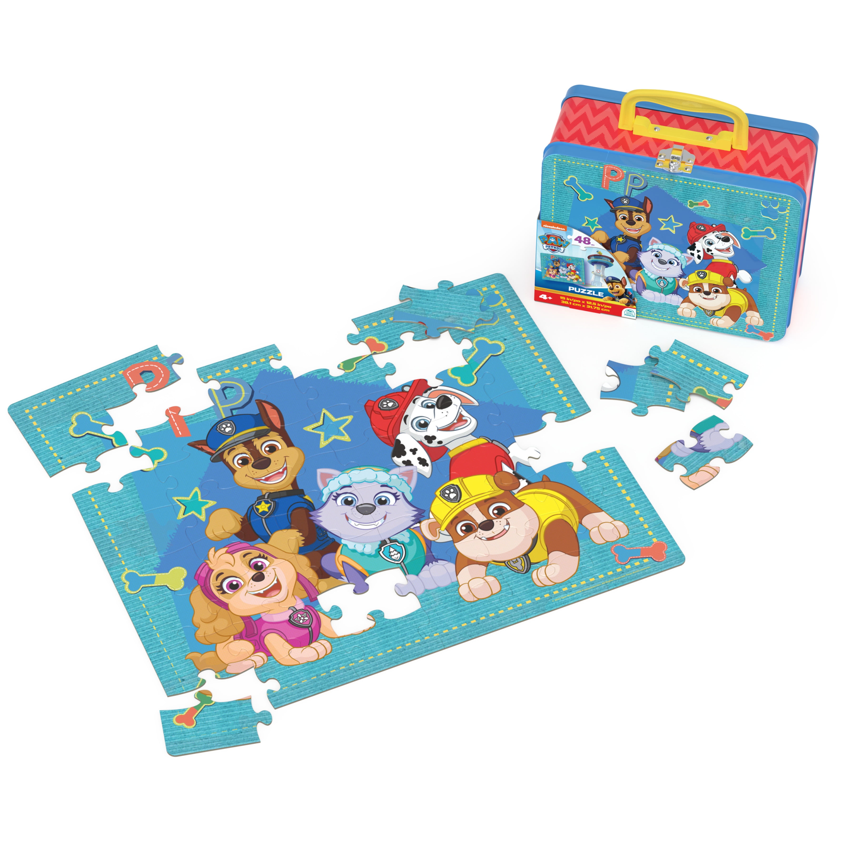 PAW Patrol, 48-Piece Jigsaw Puzzle in Gift Tin Kids Puzzles for ...