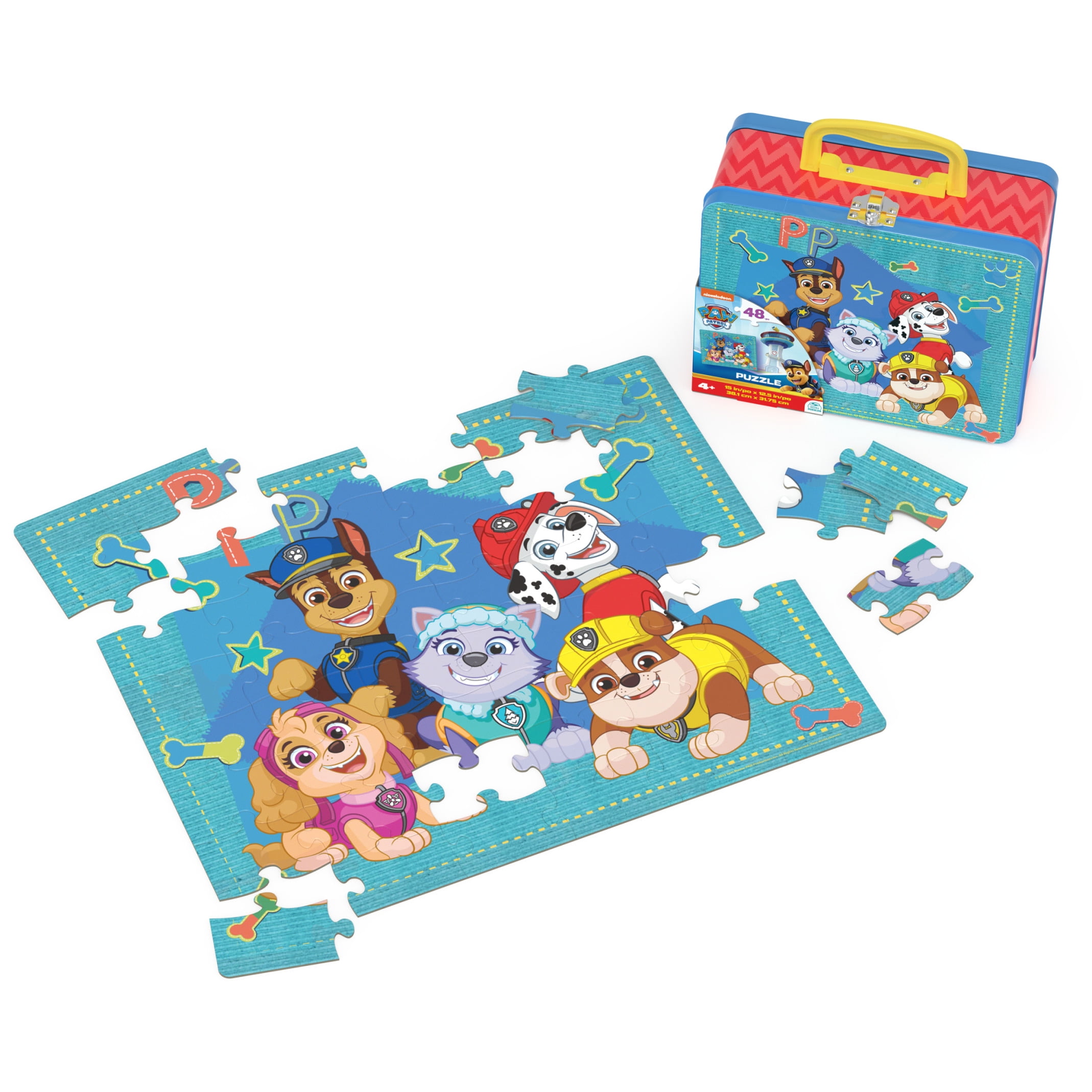 PAW Patrol, 48-Piece Jigsaw Puzzle in Gift Tin Kids Puzzles for ...