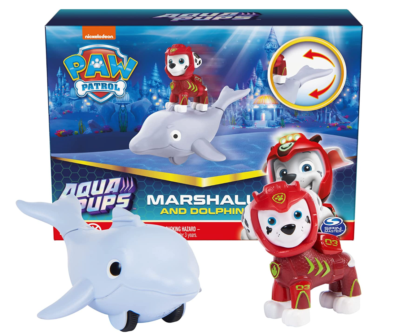 Walmart Exclusive PAW Patrol Aqua Pups Marshall & Dolphin Action Figure ...