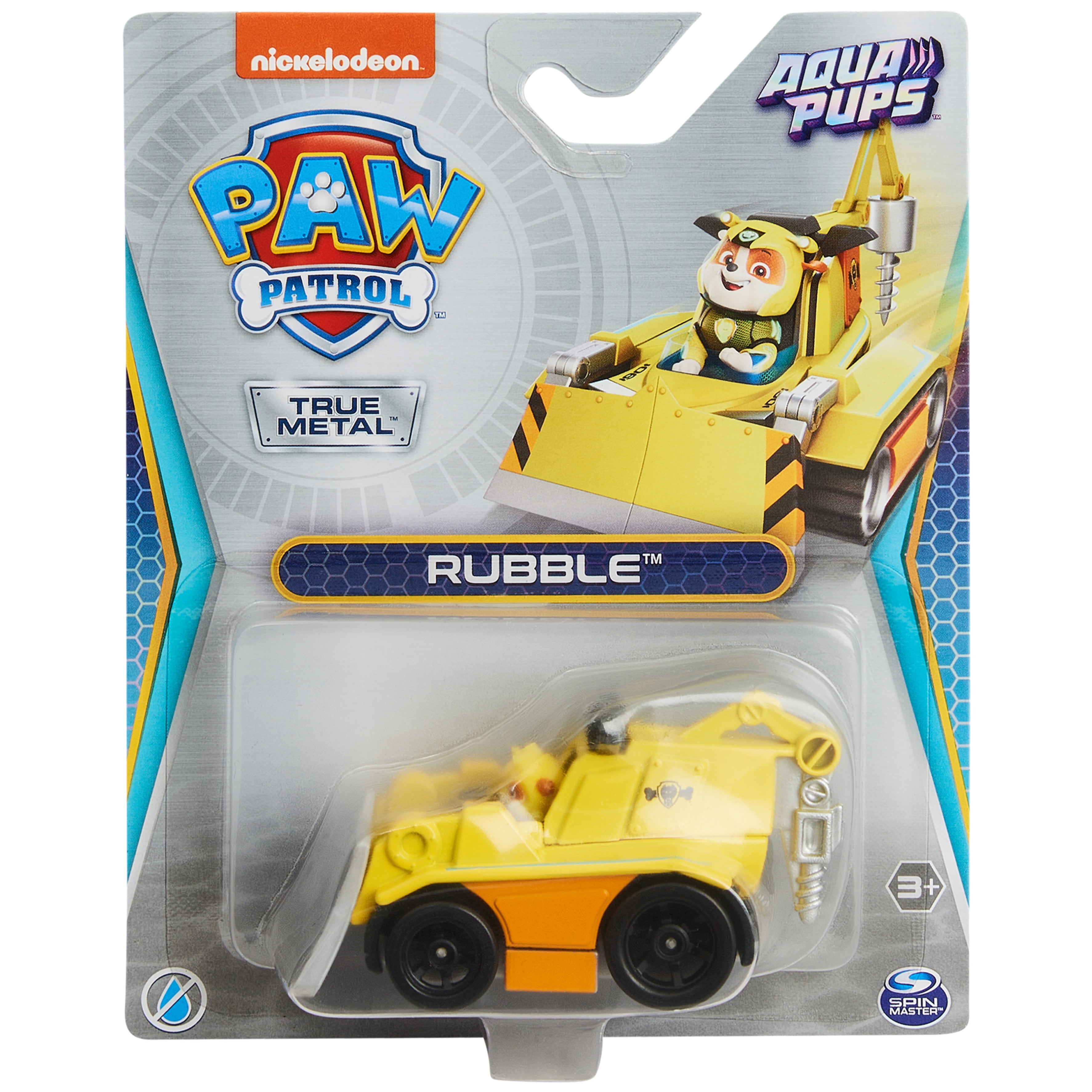 PAW Patrol Aqua Pups, True Metal Rubble 1:55 scale Die-Cast Toy Car for ...