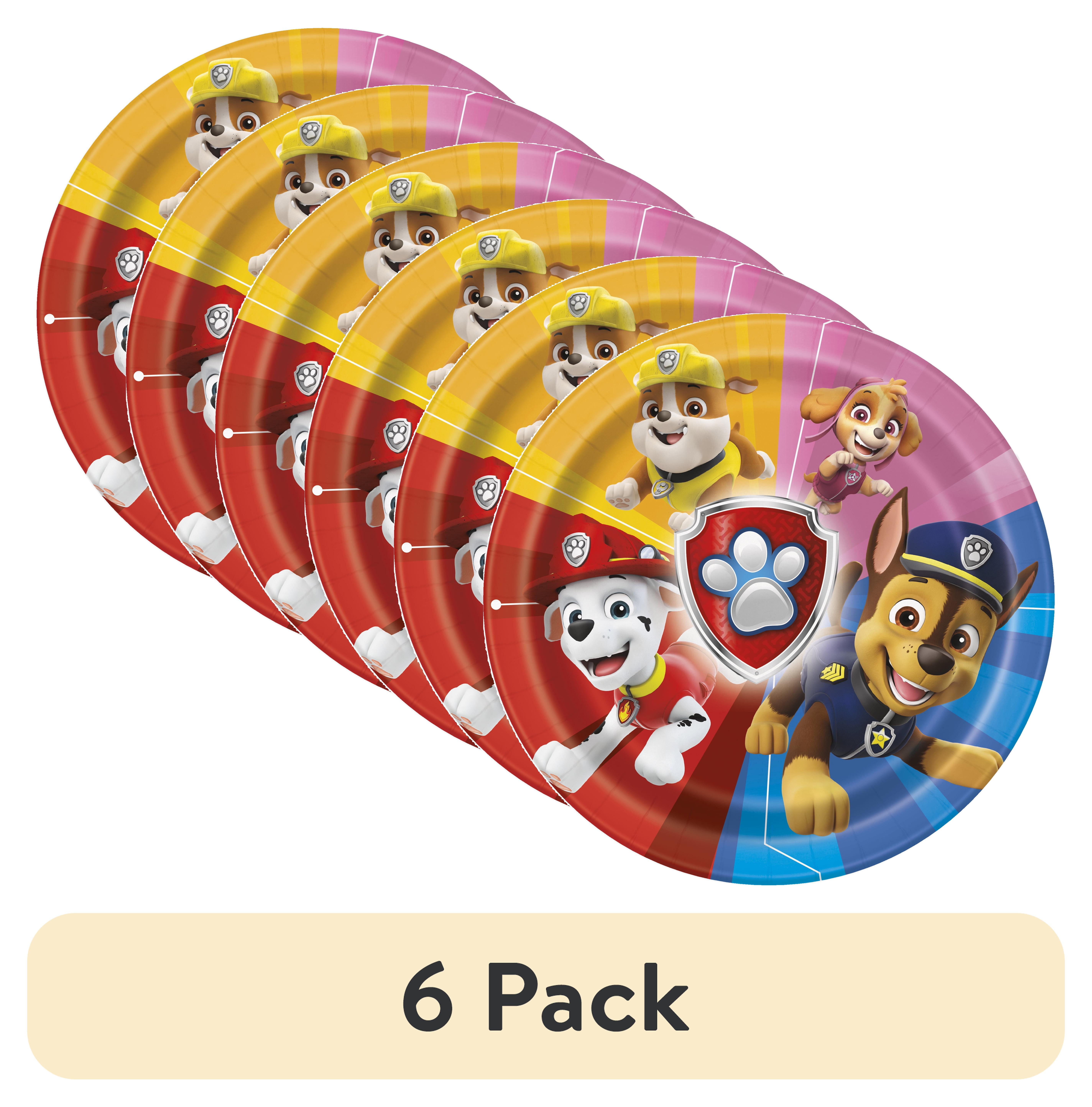(6 pack) PAW Patrol Birthday Paper Dinner Plates, 9in, 8ct - Walmart.com