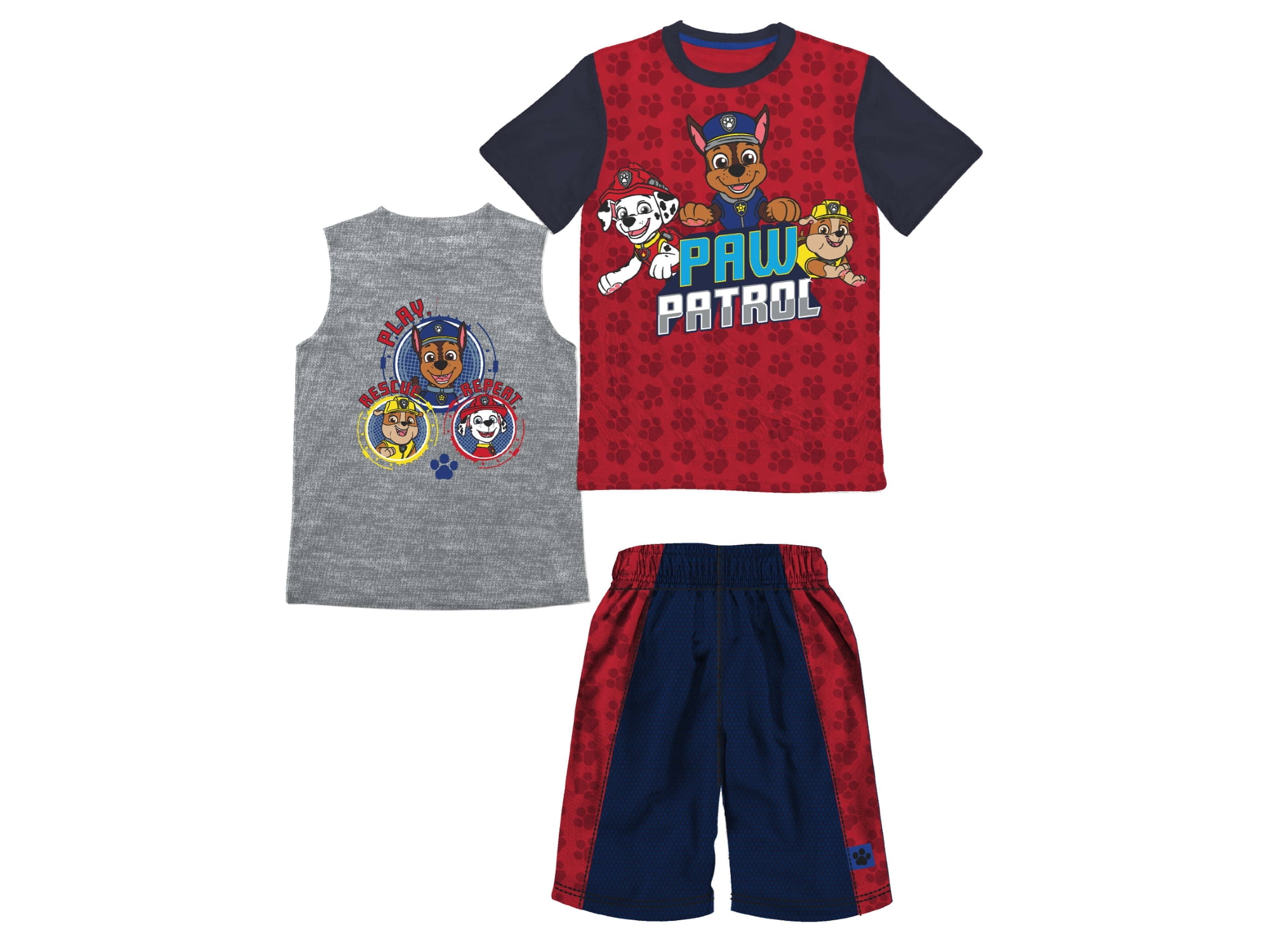 PAW Patrol Boys Toddler Tee and Short Outfit Kids 3PC Clothing Sets, 2T-7 - Walmart.com