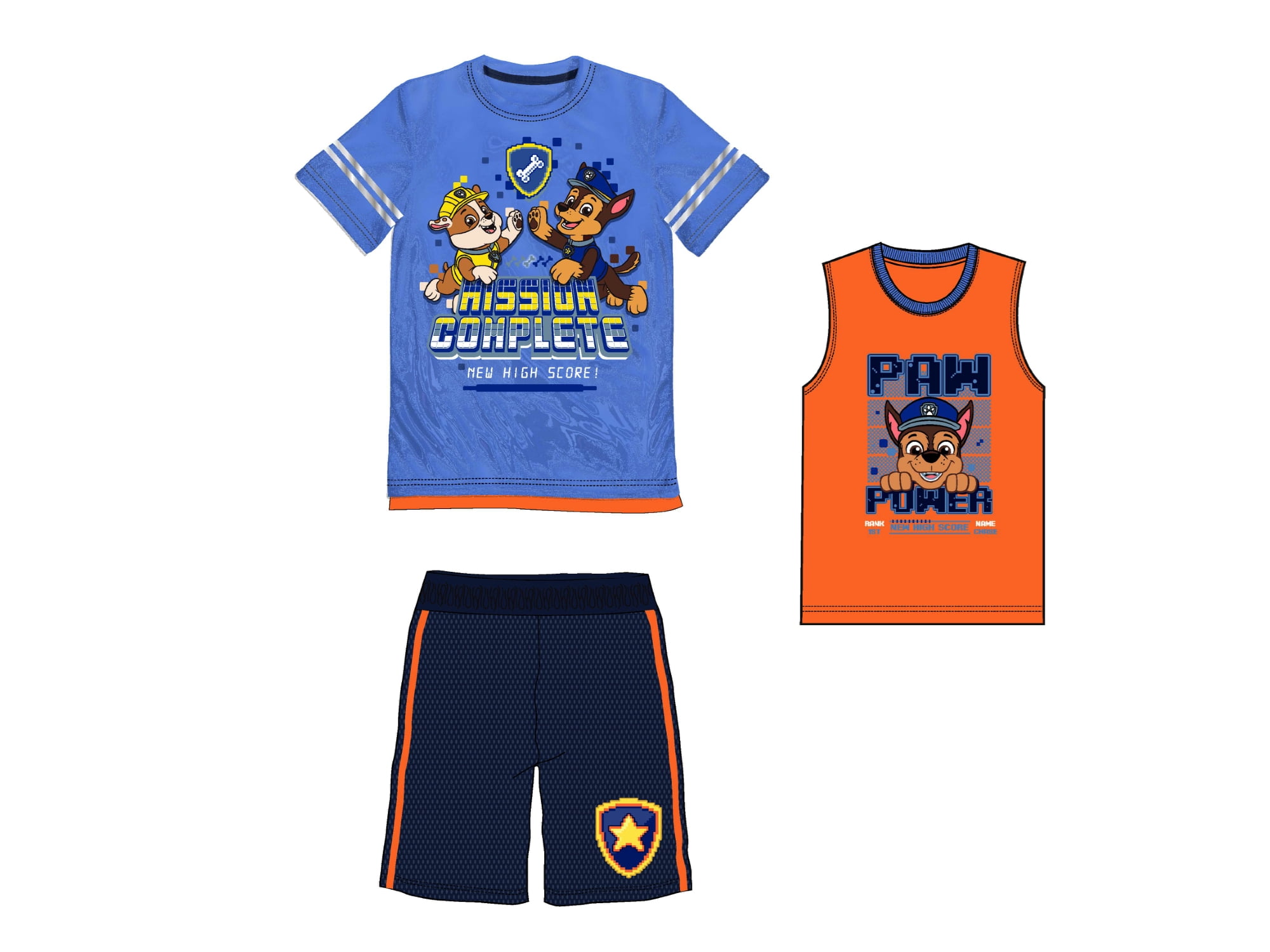 PAW Patrol Boys Toddler Tee and Short Outfit Kids 3PC Clothing Sets, 2T-7 - Walmart.com