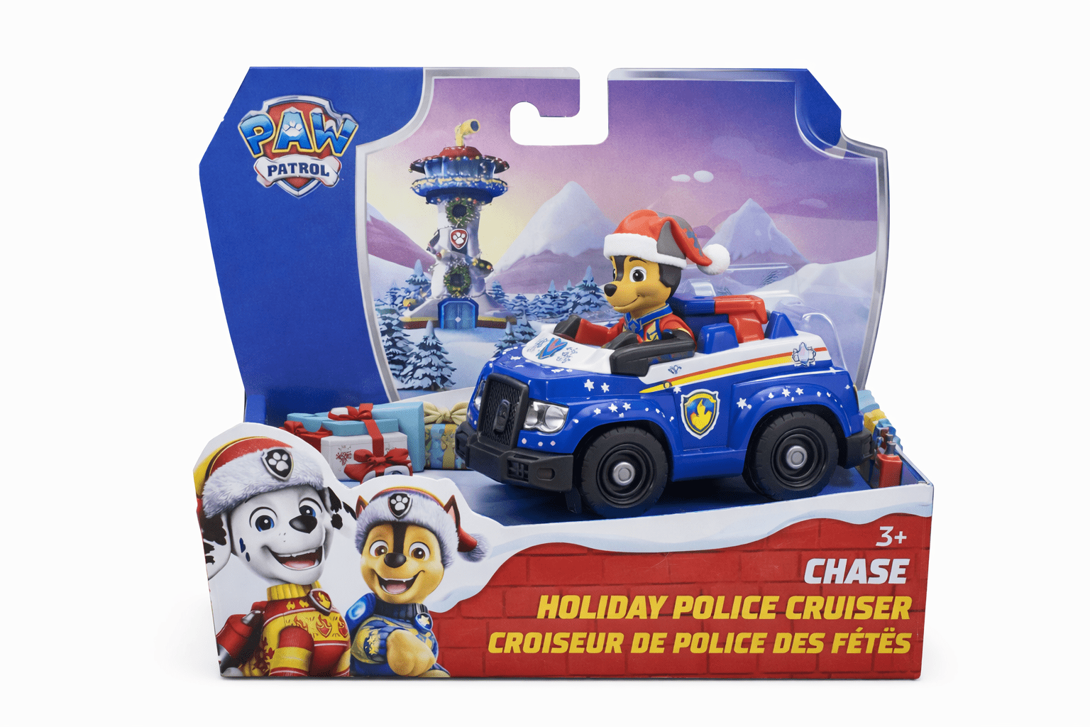 PAW Patrol Chase Holiday Police Cruiser Toy with Figure, Christmas ...