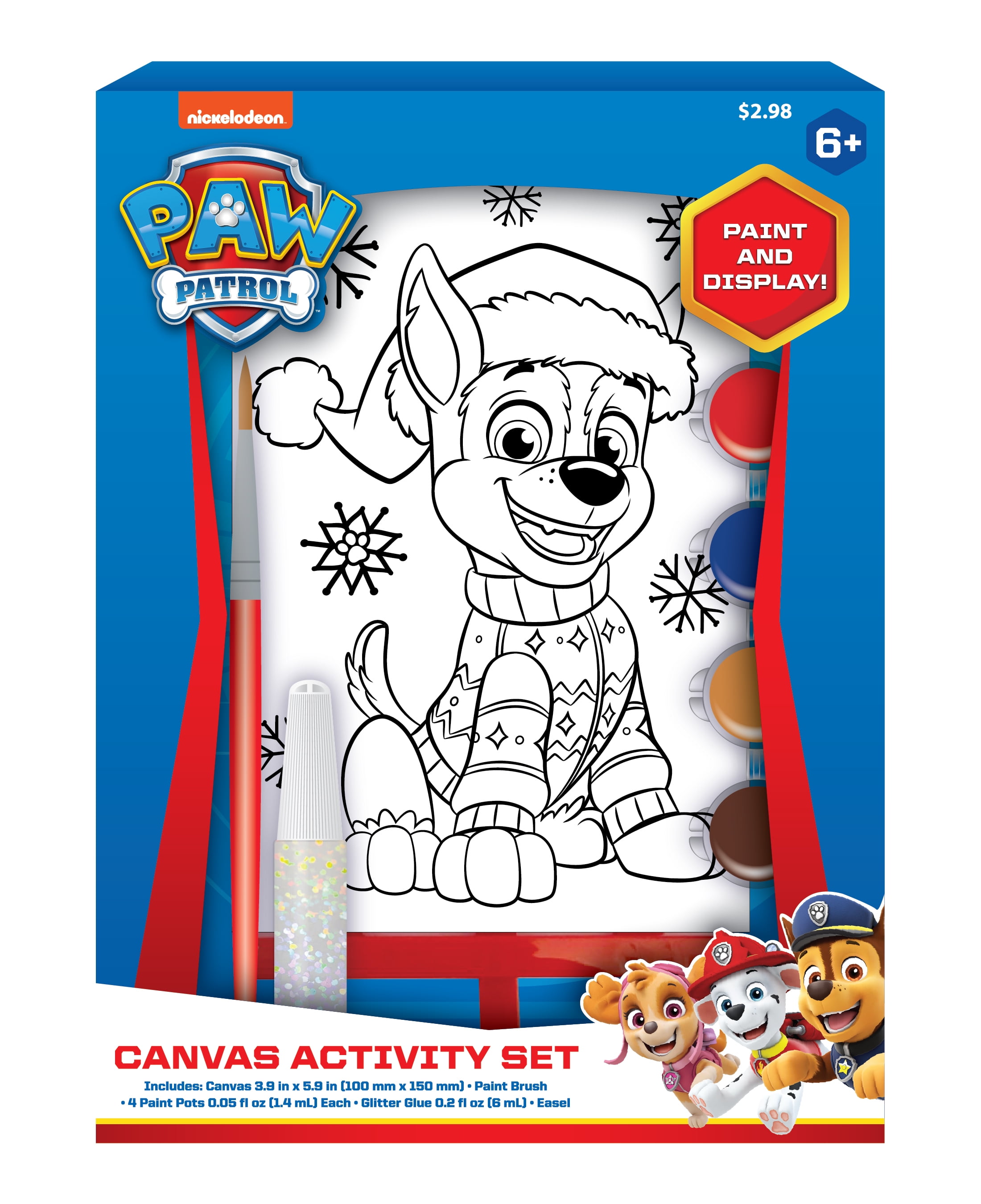 PAW Patrol Christmas Canvas Painting Set for Children, Unisex for ...