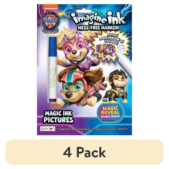 (4 pack) PAW Patrol Mighty Pups 16 Page Imagine Ink Coloring Book ...