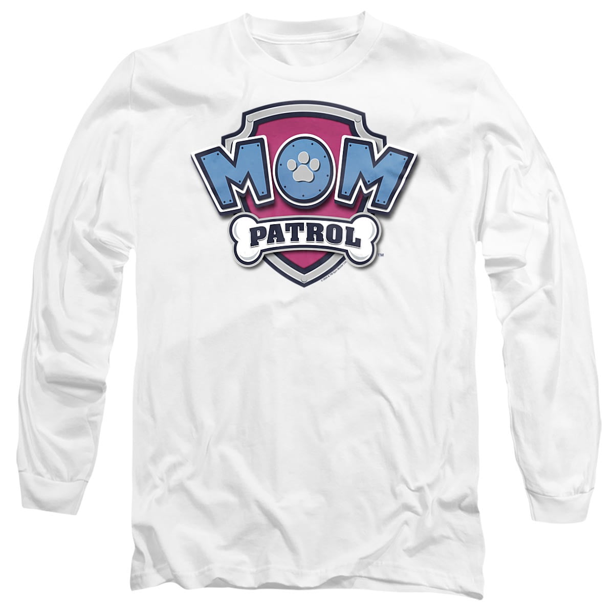 PAW Patrol Mother's Day Mom Patrol Badge Unisex Adult Long-Sleeve T ...