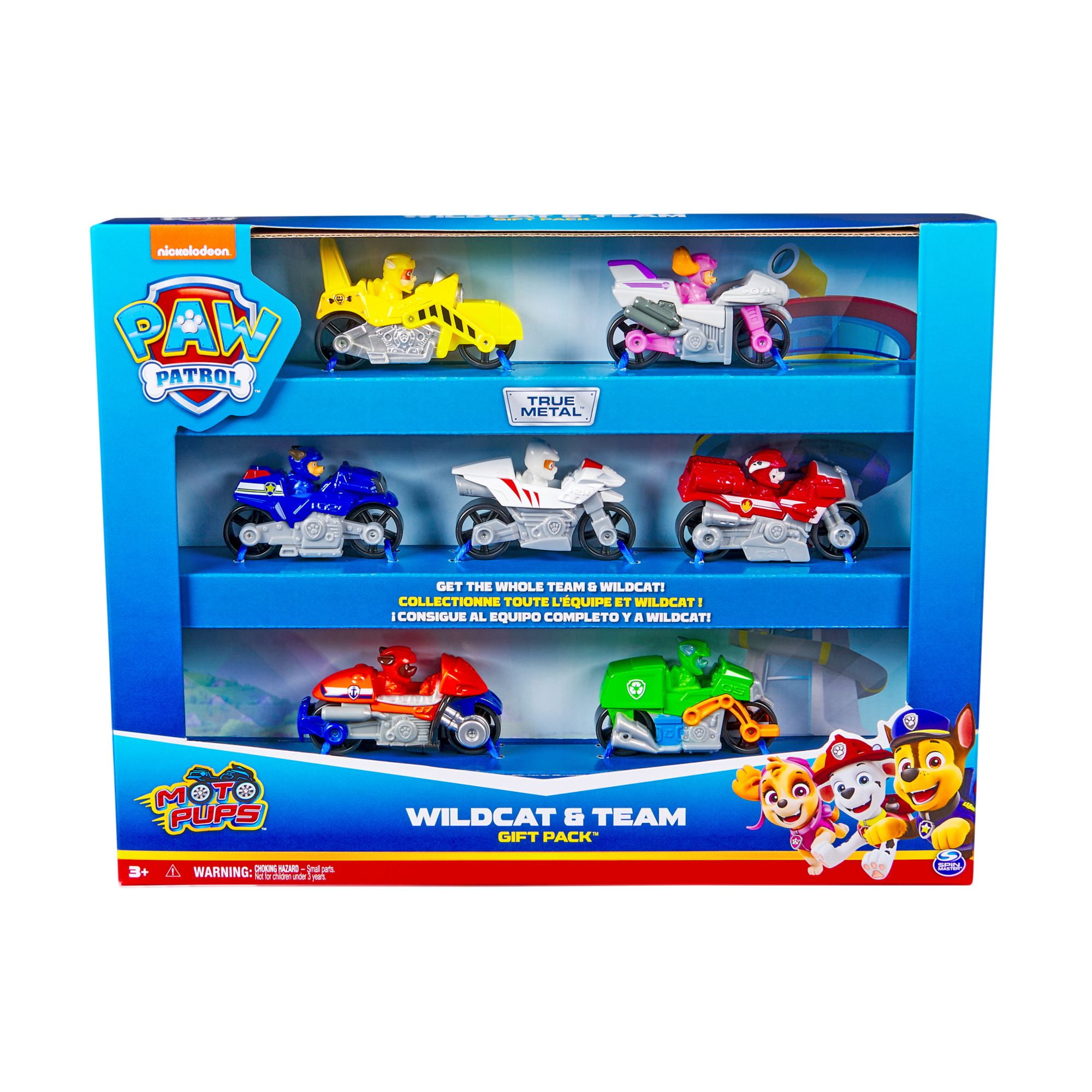 Paw Patrol Moto Pups True Metal Die-Cast Vehicles Gift Pack, 7Pc, 1:55 ...