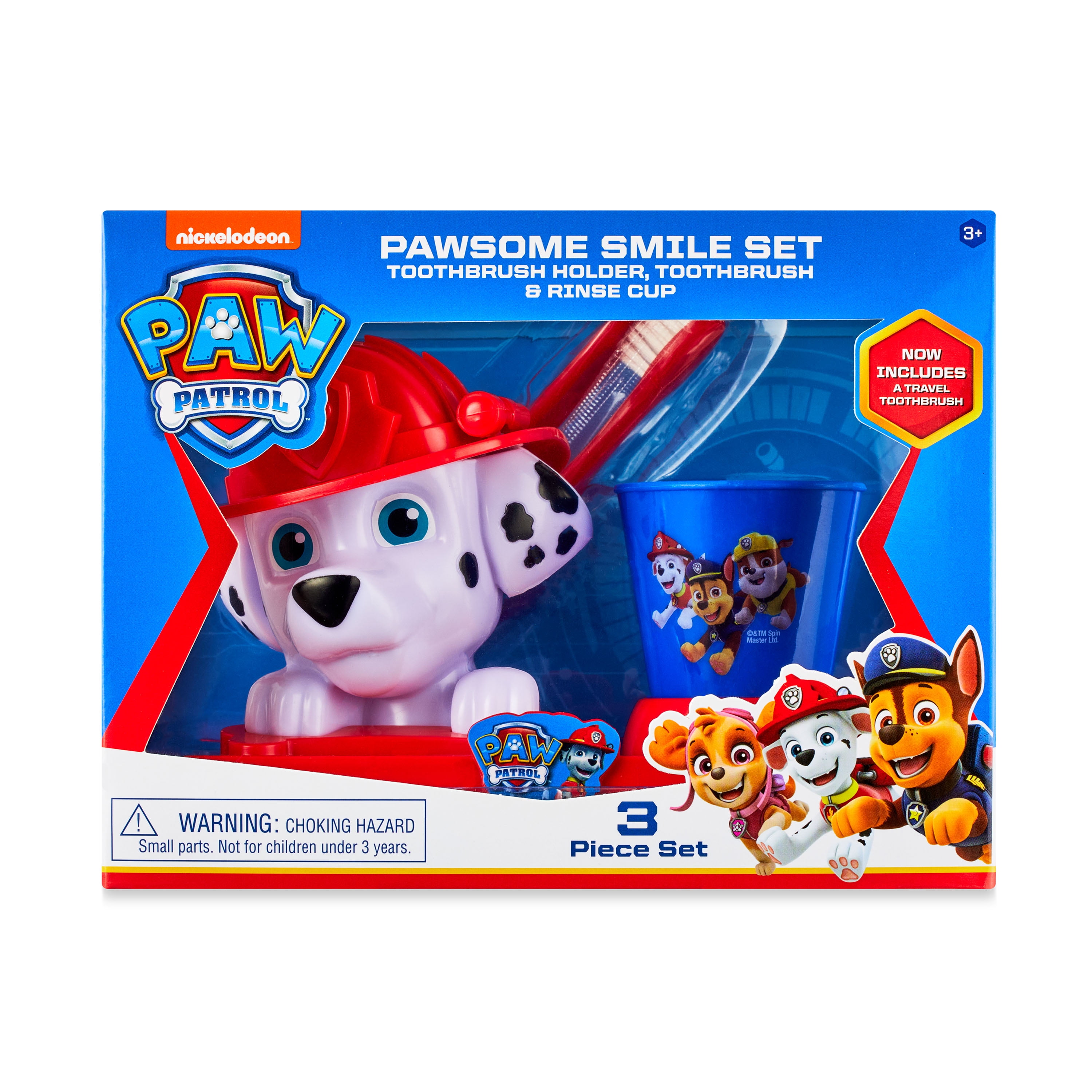 PAW Patrol Pawsome Smile 3-Piece Toothbrush Gift Set - Walmart.com