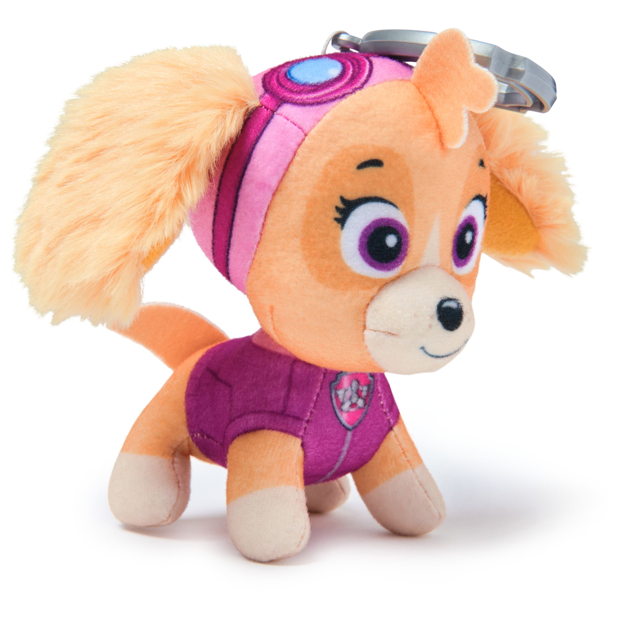 PAW Patrol: Rescue Wheels, 4-Inch Skye Plush Toy with Keychain Clip ...